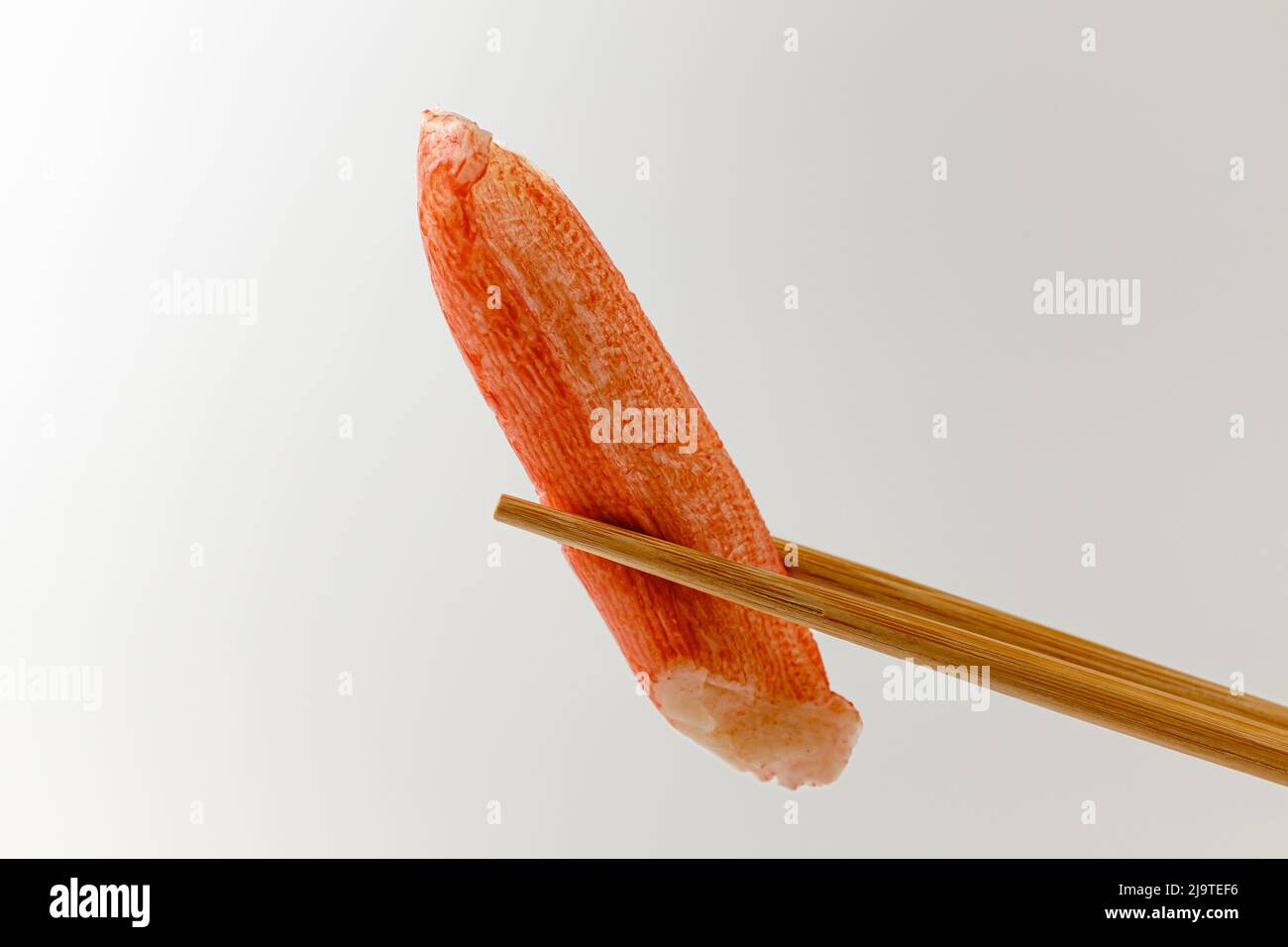 crab meat on a white background Stock Photo - Alamy