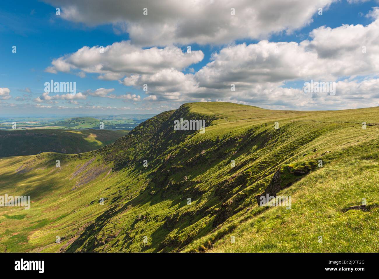 Bannerdale Crags in The Northern Fells of Cumbria Stock Photo - Alamy