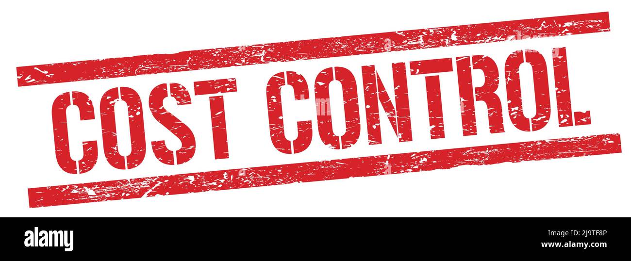 COST CONTROL text on red grungy rectangle stamp sign Stock Photo - Alamy