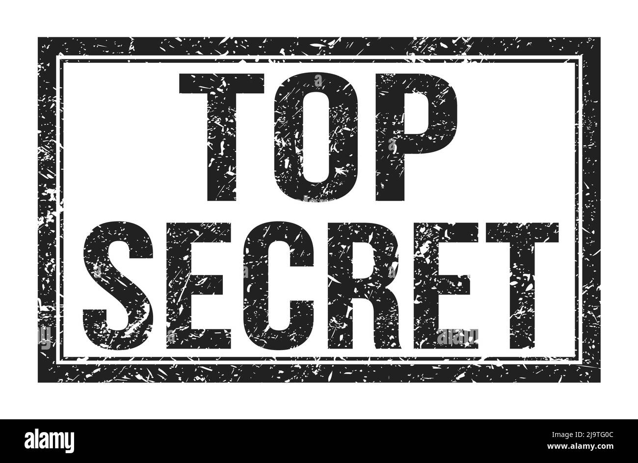 TOP SECRET, words written on black rectangle stamp sign Stock Photo - Alamy