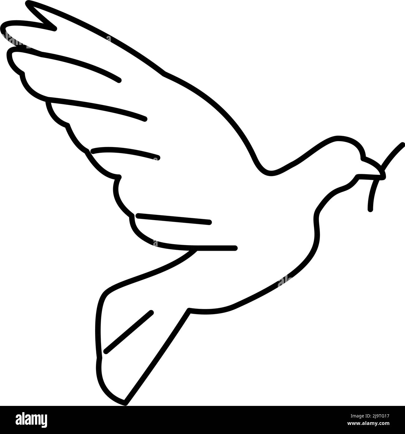 pigeon bird christianity color icon vector illustration Stock Vector ...