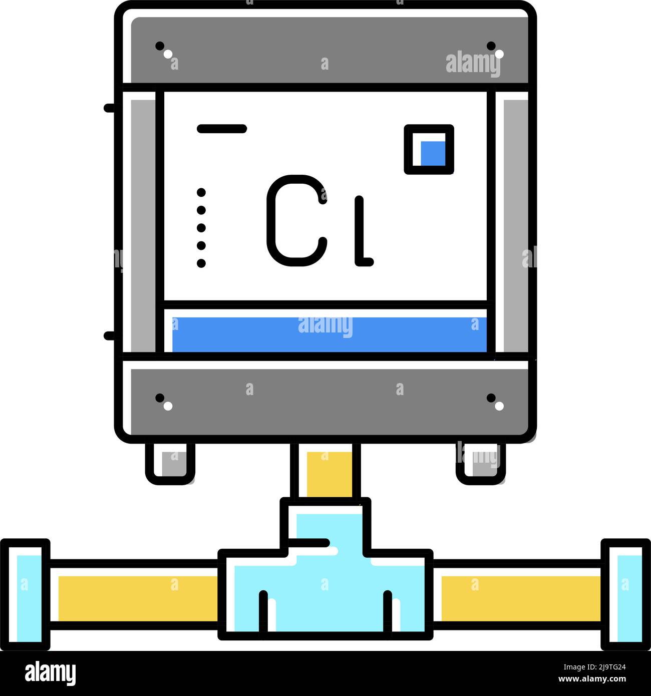 pool chlorine generator color icon vector illustration Stock Vector ...