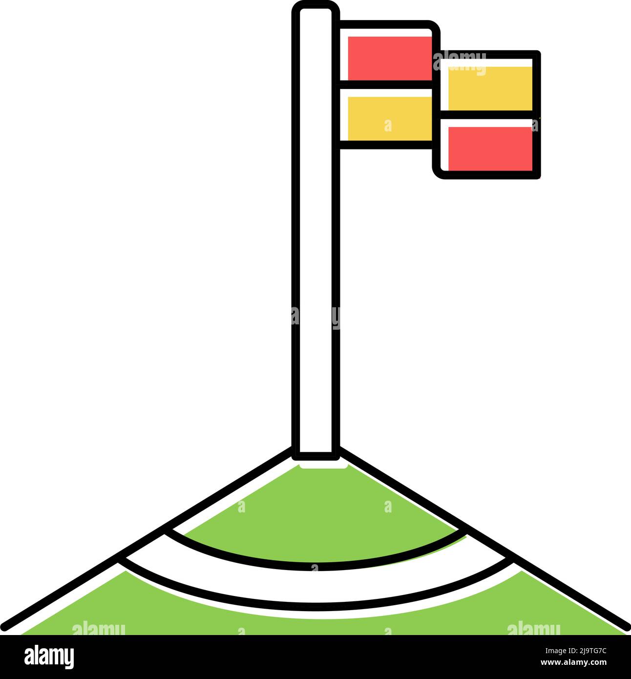 corner kick color icon vector illustration Stock Vector Image & Art - Alamy