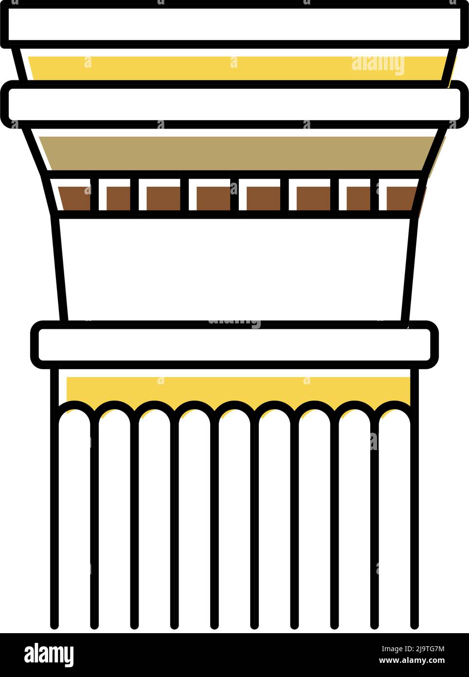 column ancient rome color icon vector illustration Stock Vector Image ...