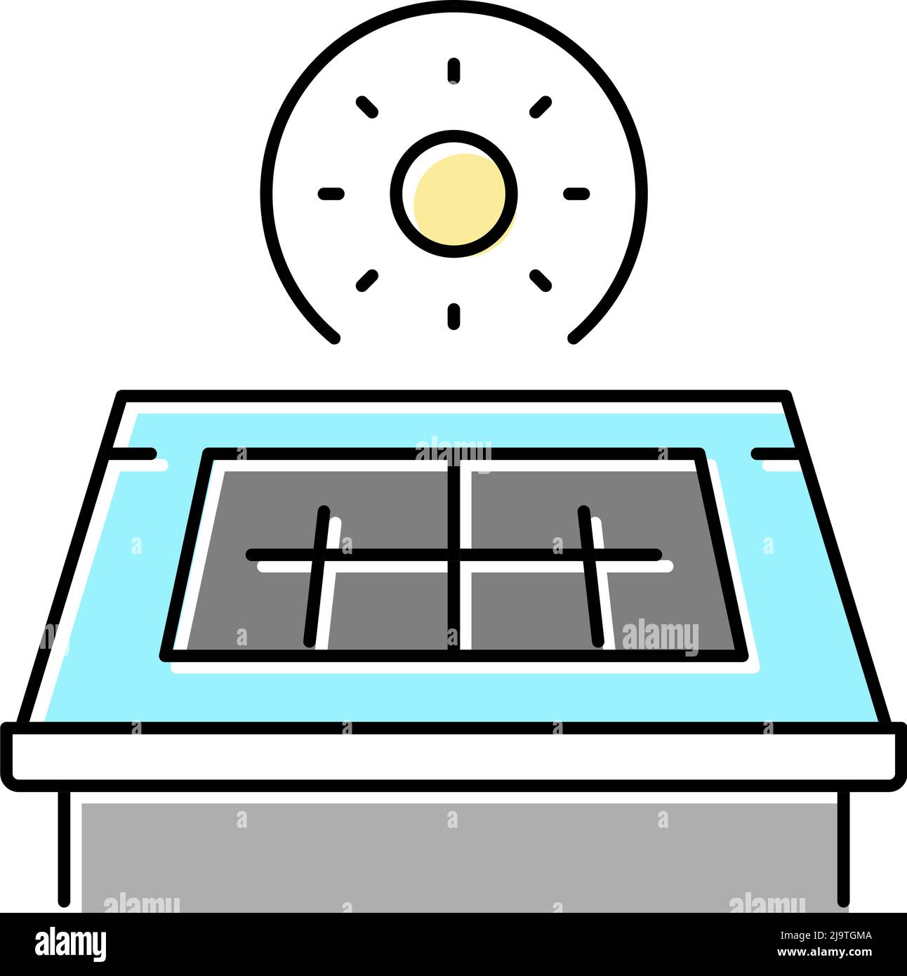 solar panel installation color icon vector illustration Stock Vector ...