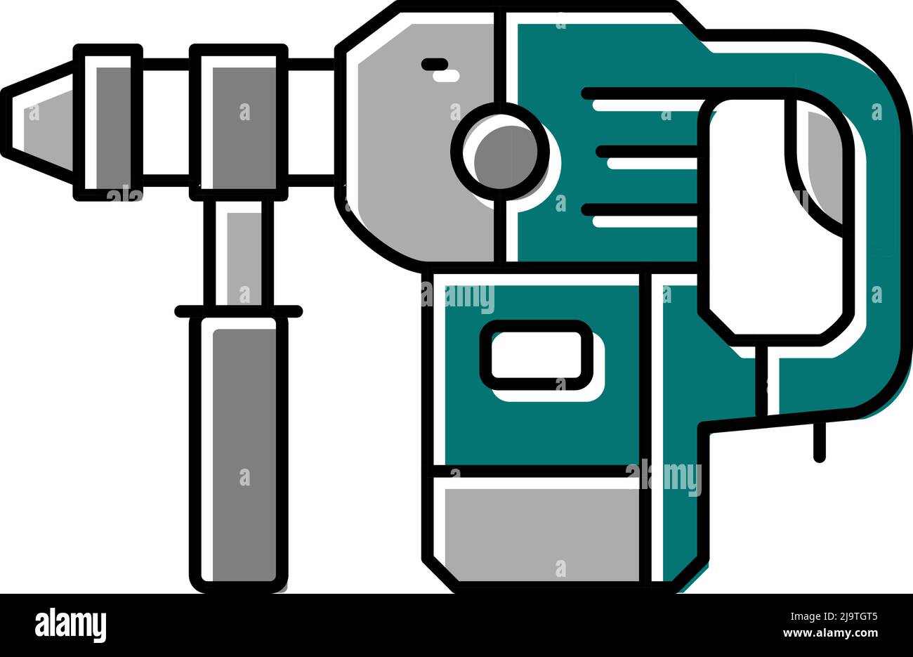 Rotary hammer tool color Stock Vector Images - Alamy