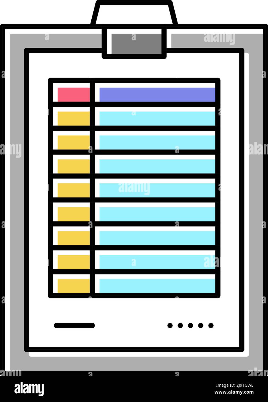 score paper golf game color icon vector illustration Stock Vector Image ...