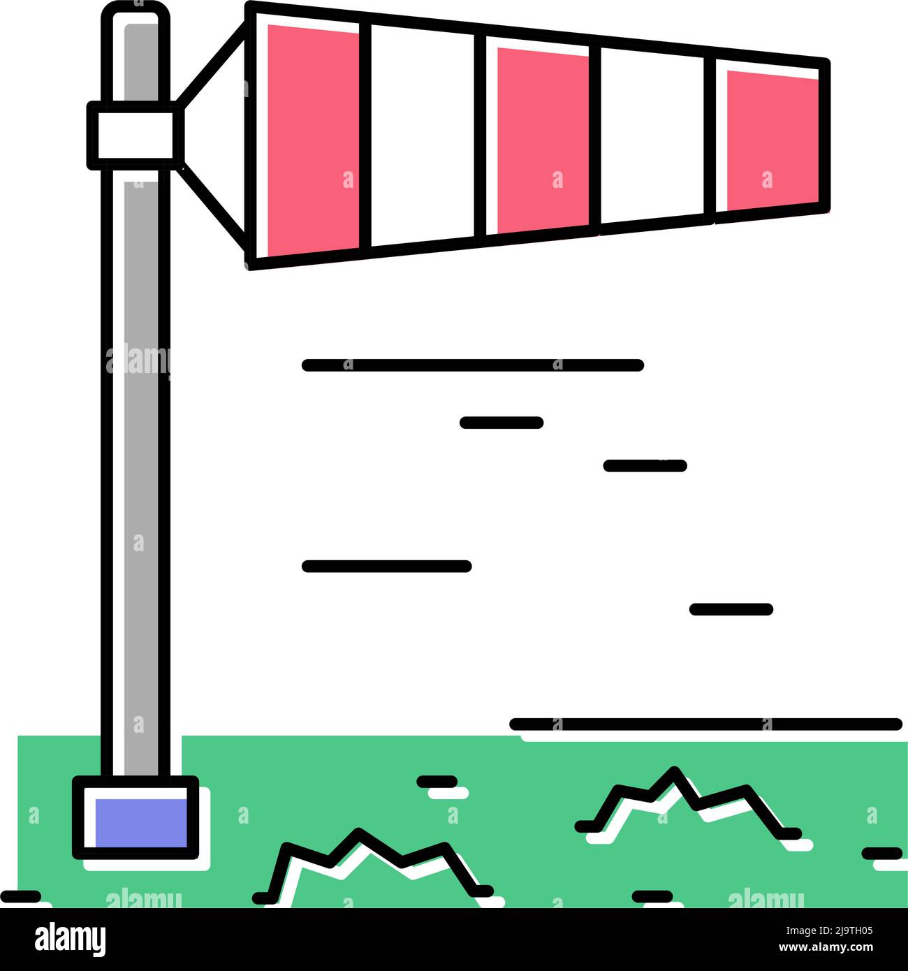 wind direction color icon vector illustration Stock Vector Image & Art ...