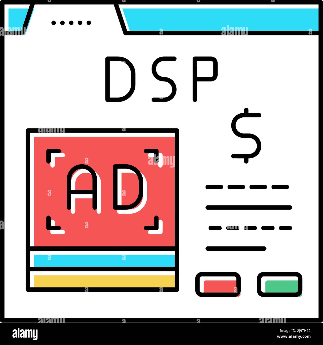 digital signal processor color icon vector illustration Stock Vector ...