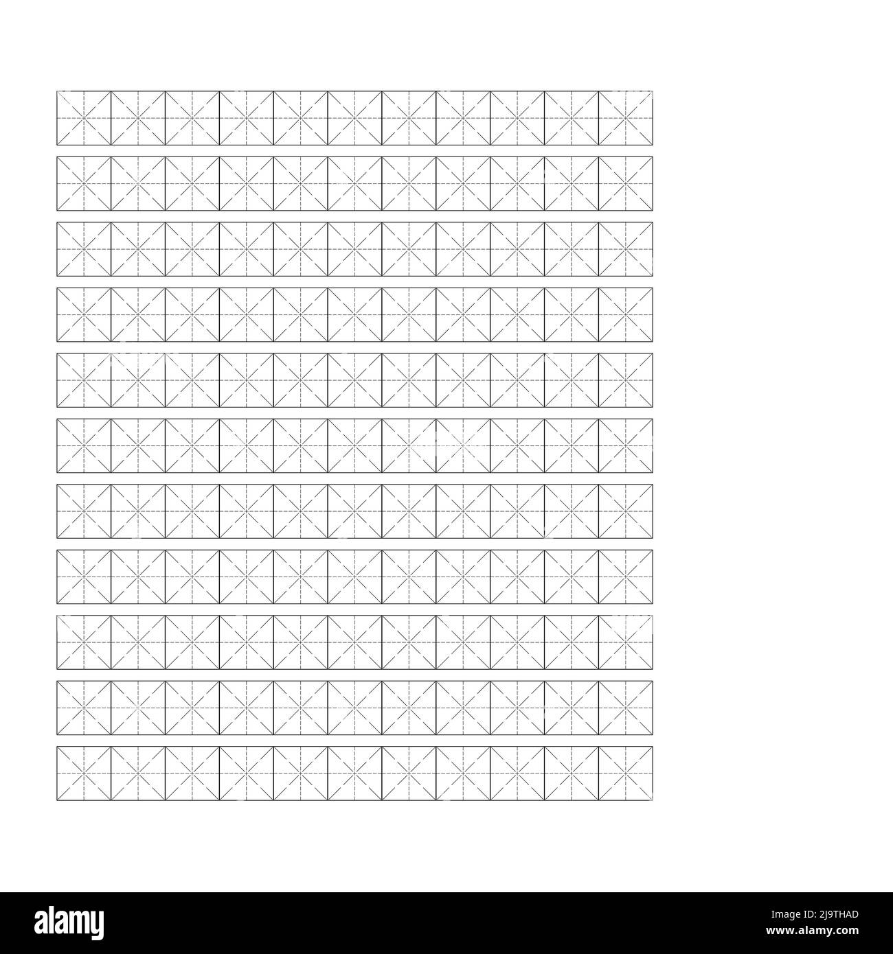 Workbook for writing hieroglyphs. Lined paper for printing. Geometric ...