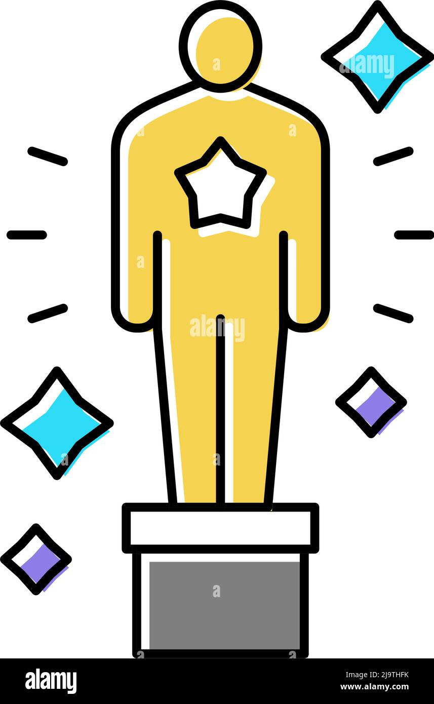 oscar award color icon vector illustration Stock Vector Image & Art - Alamy