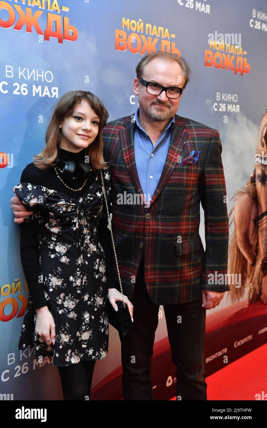 Moscow. The producer and the screenwriter Vladimir Ignatyev on a ...