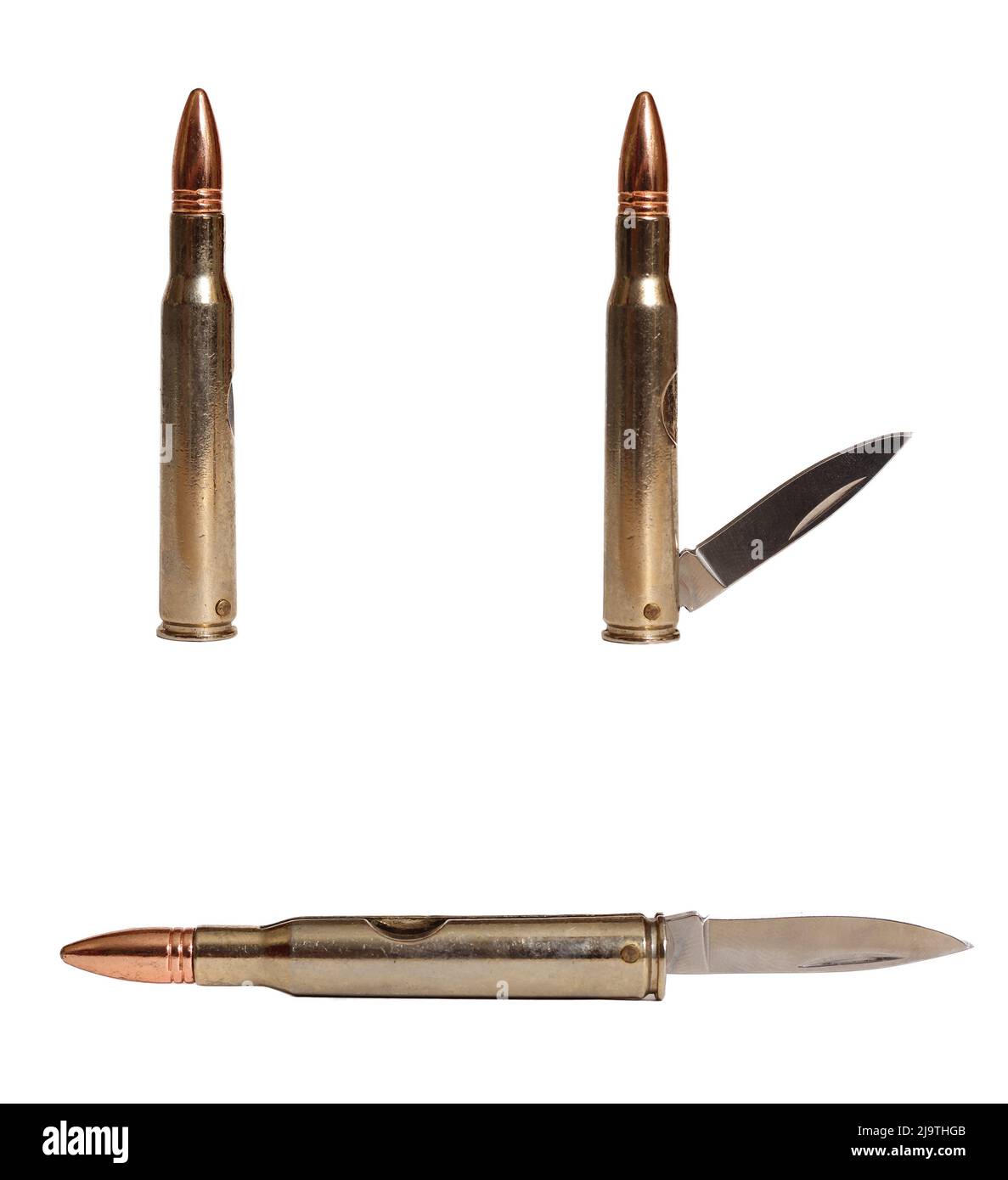 Vintage Bullet With Hidden Knife Isolated on White Background Stock ...