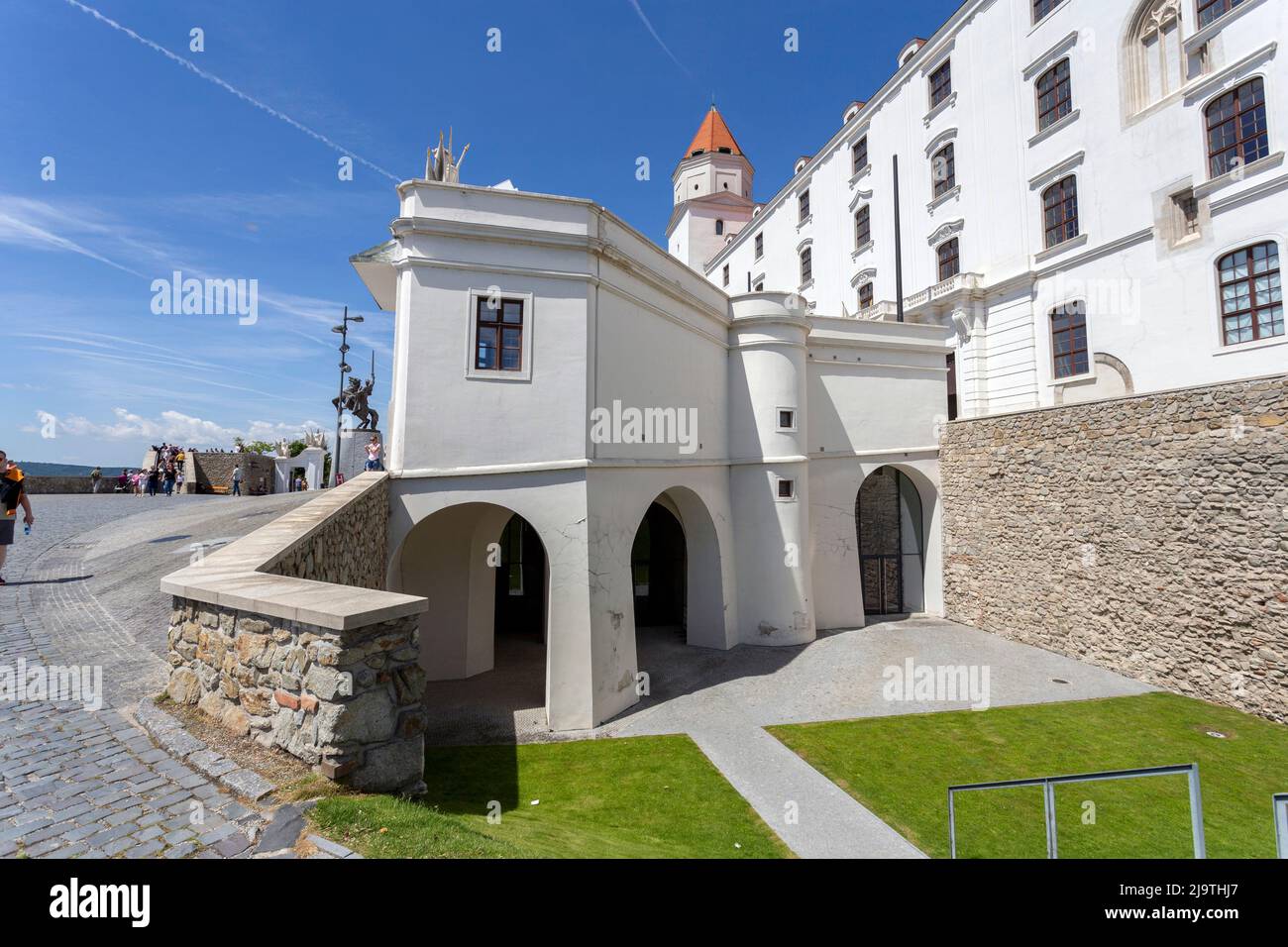 Bratislava, Slovakia - 05 21 2022: Bratislava castle on a sunny spring ...