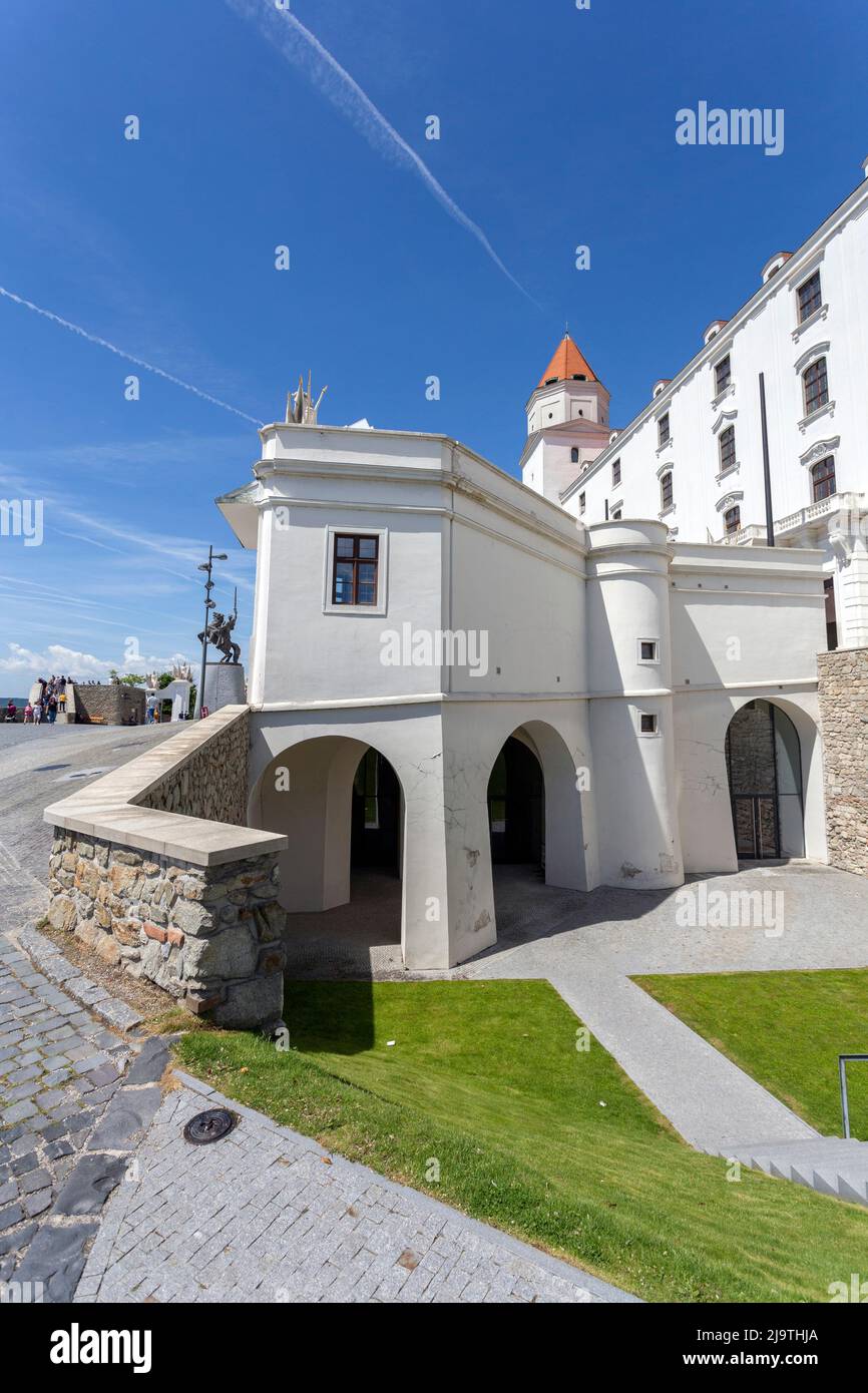 Bratislava, Slovakia - 05 21 2022: Bratislava castle on a sunny spring ...