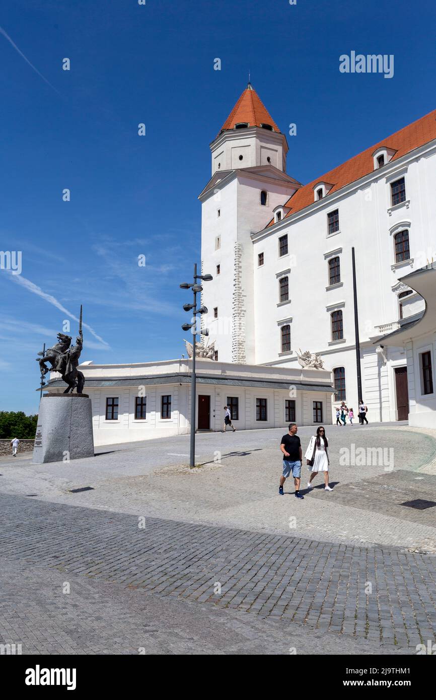 Bratislava, Slovakia - 05 21 2022: Bratislava castle on a sunny spring ...