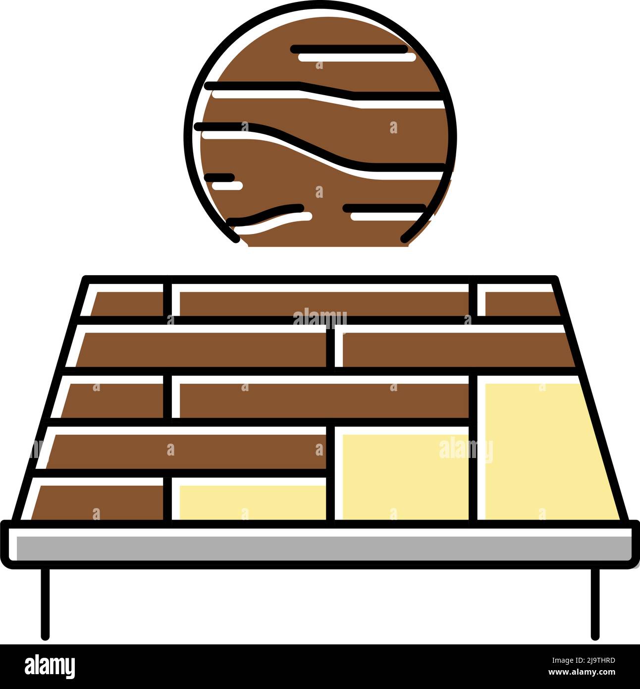 wooden roof color icon vector illustration Stock Vector Image & Art - Alamy
