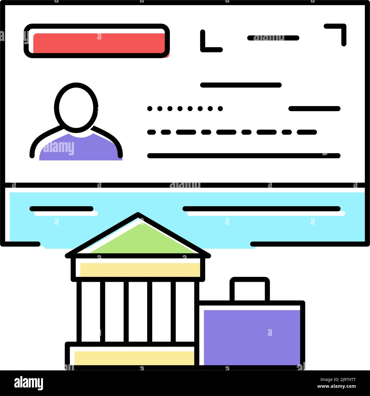 diplomatic visa color icon vector illustration Stock Vector Image & Art ...