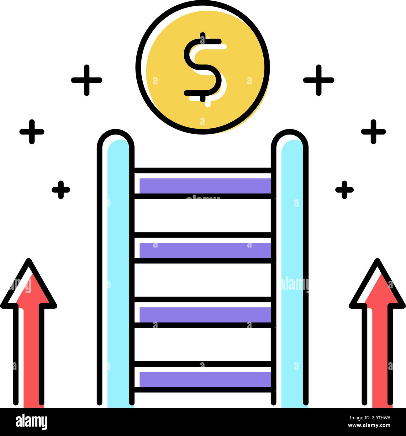 career ladder color icon vector illustration Stock Vector Image & Art ...
