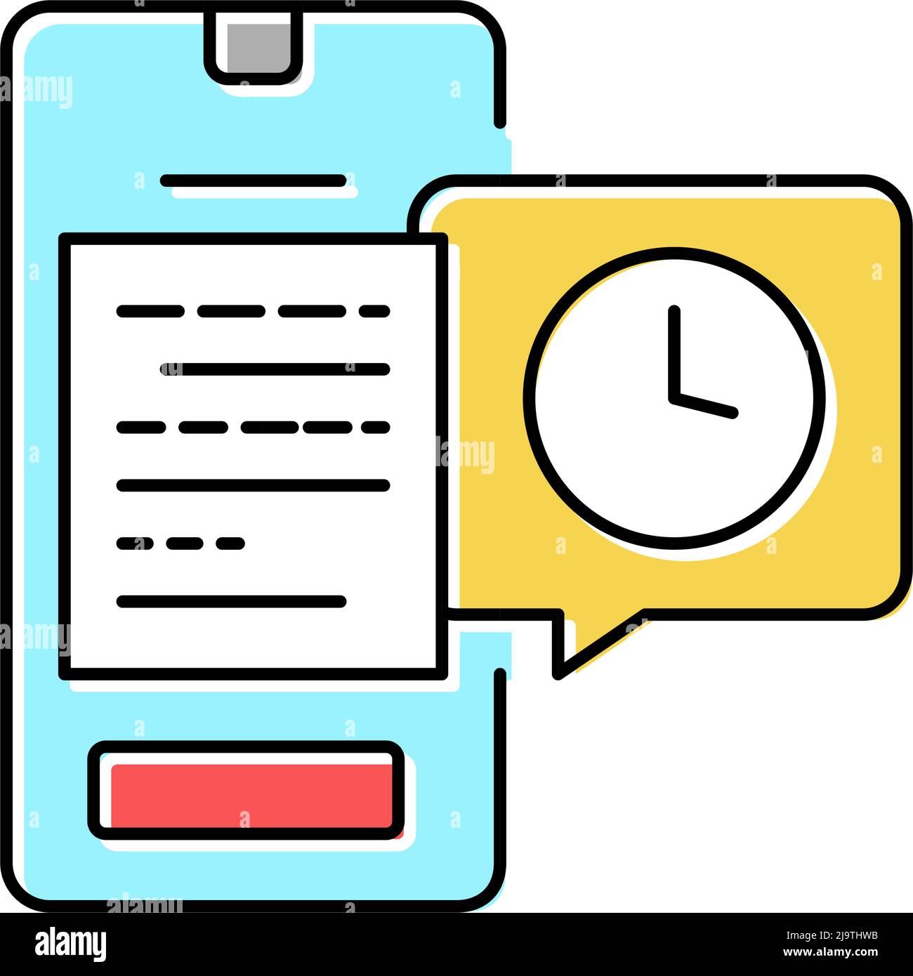 digital document ephemeral color icon vector illustration Stock Vector ...
