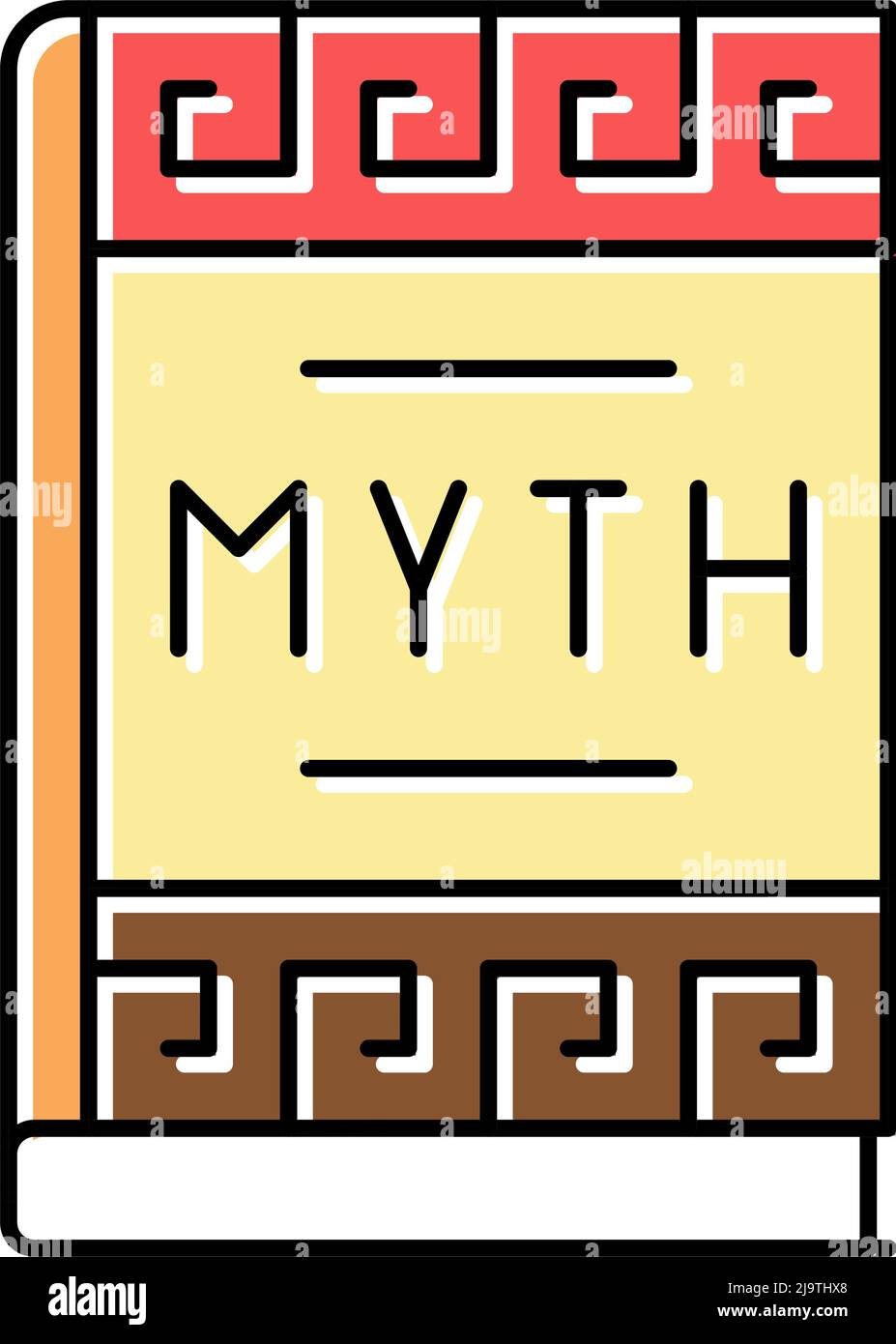 myth book ancient greece color icon vector illustration Stock Vector ...