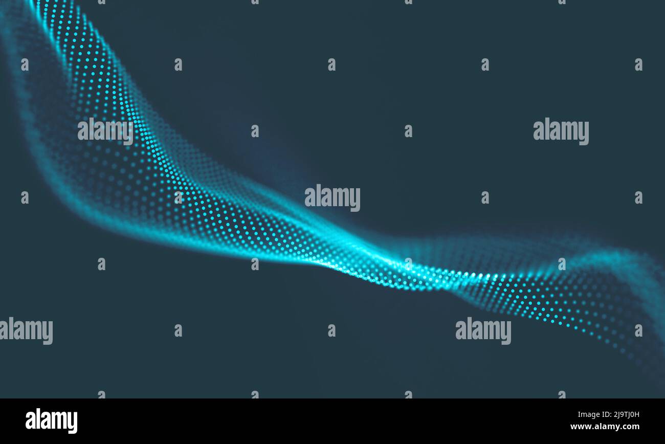 Abstract Music background. Big Data Particle Flow Visualisation ...