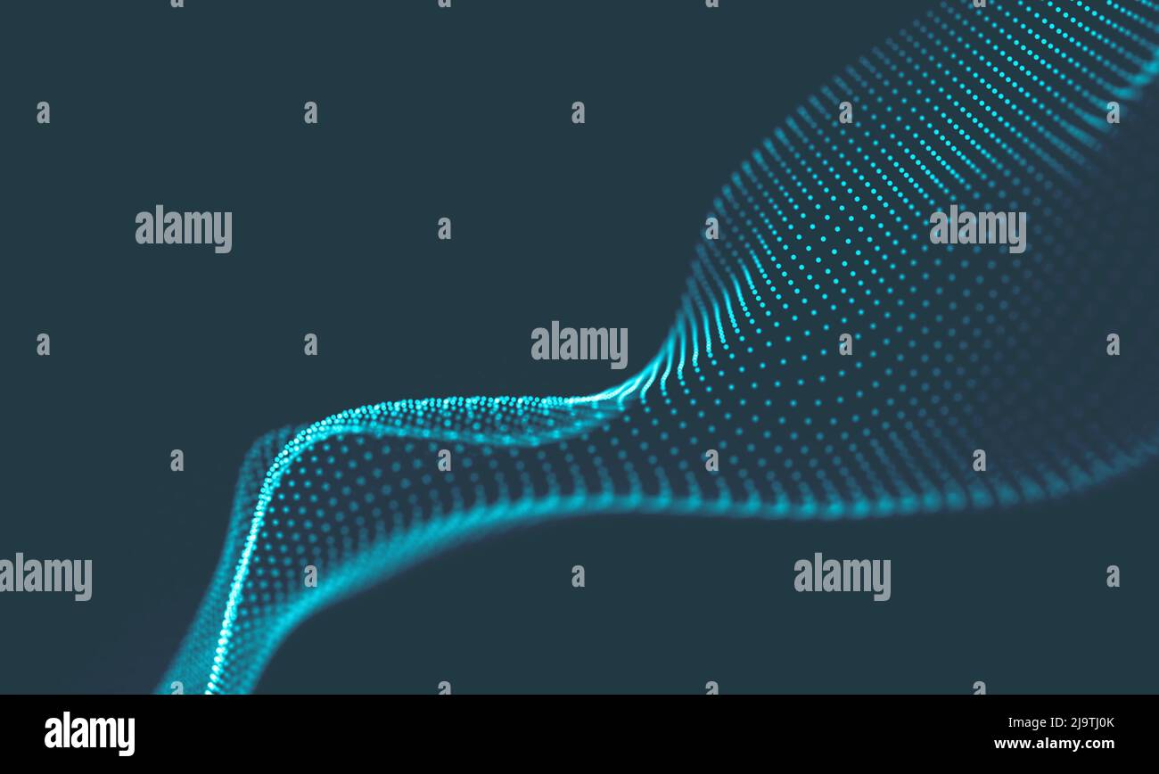 Abstract Music background. Big Data Particle Flow Visualisation ...