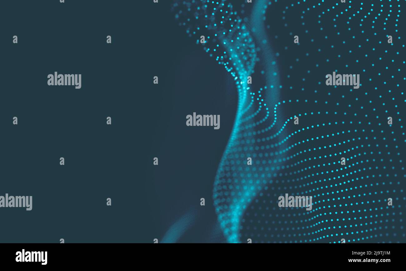 Abstract Music background. Big Data Particle Flow Visualisation ...