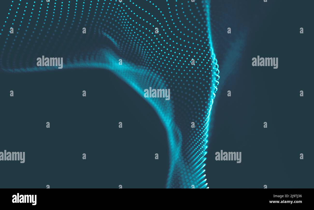 Abstract Music background. Big Data Particle Flow Visualisation ...