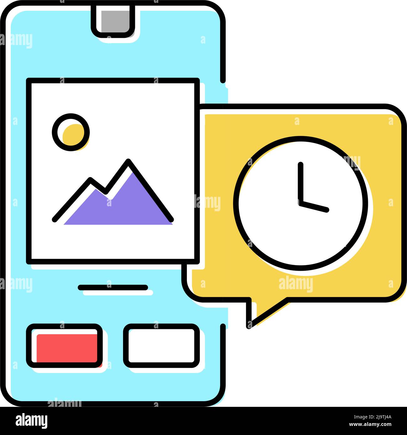 digital image ephemeral color icon vector illustration Stock Vector ...