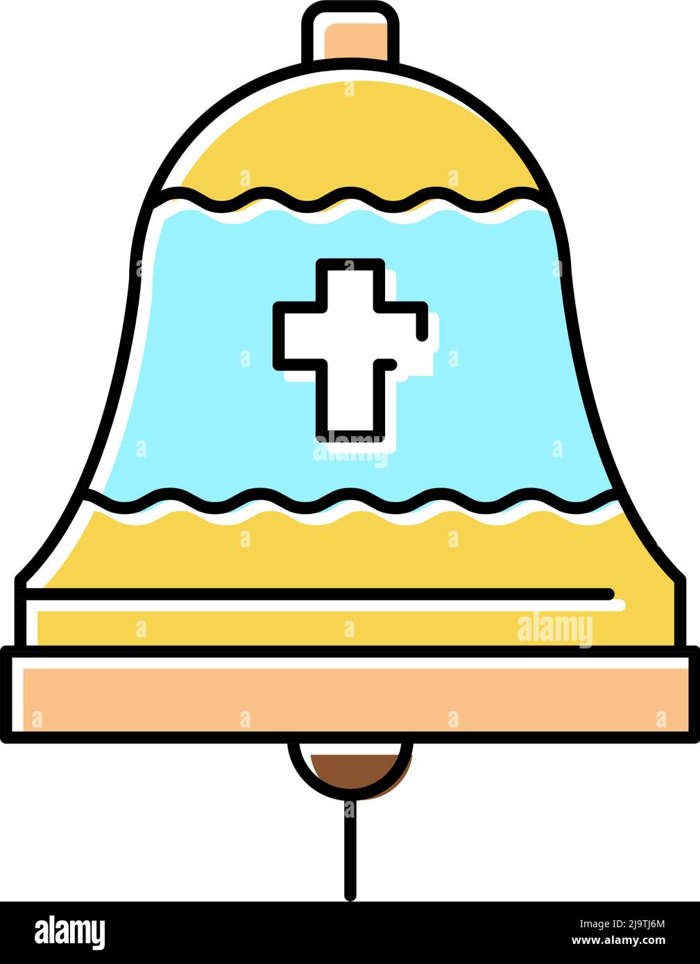 bell christianity color icon vector illustration Stock Vector Image ...