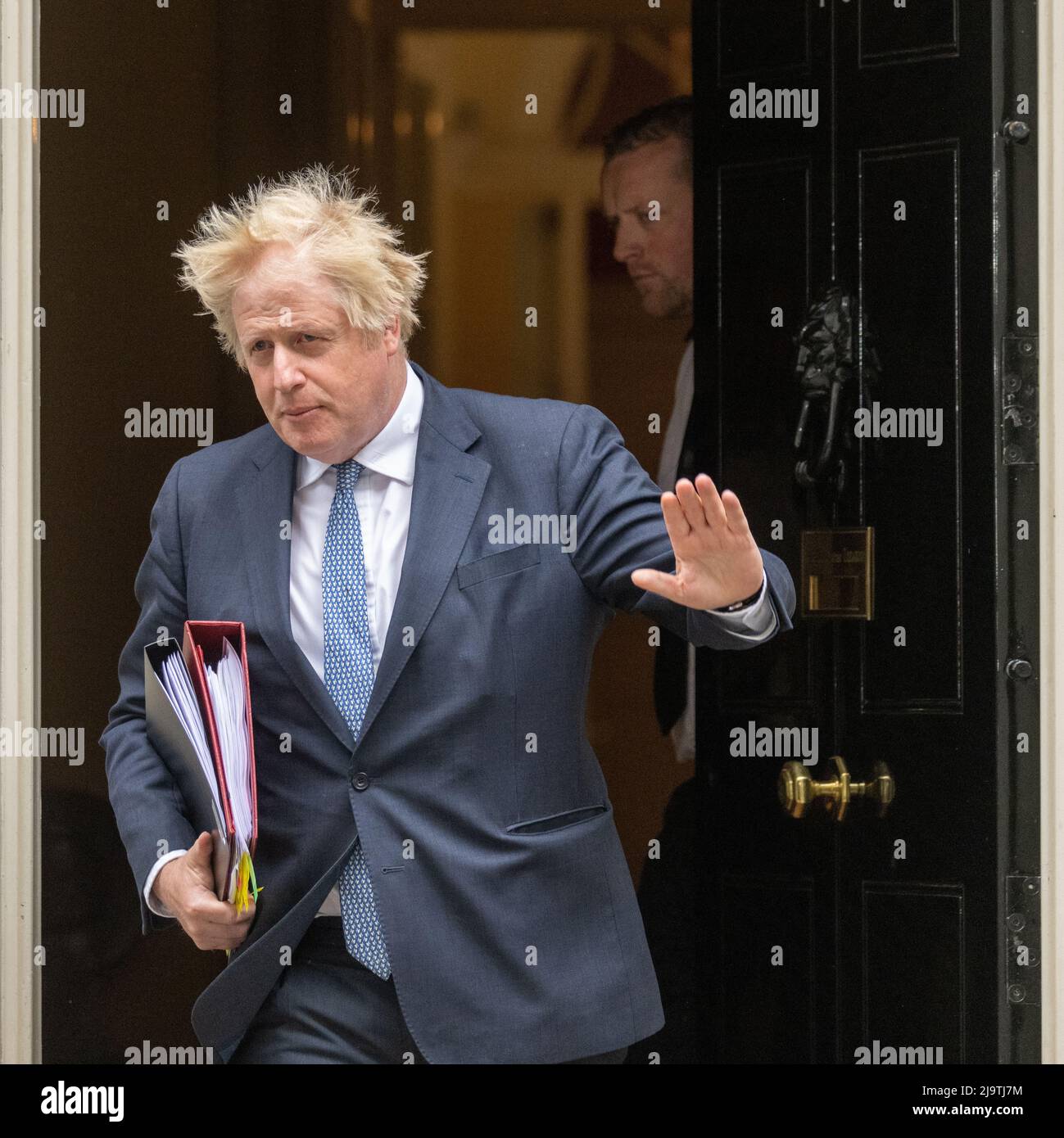 London, UK. 25th May, 2022. Boris Johnson, MP, Prime Minister, leaves ...
