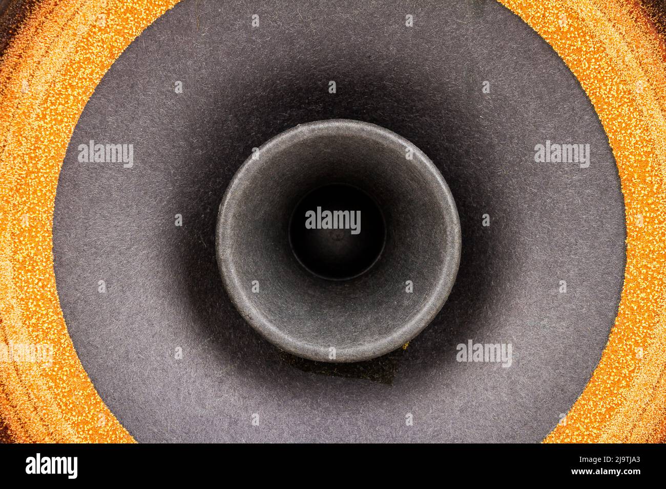 Close up of old full range driver in vintage speaker Stock Photo - Alamy