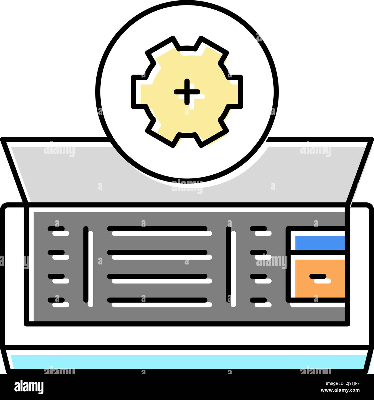 air conditioning maintenance color icon vector illustration Stock ...