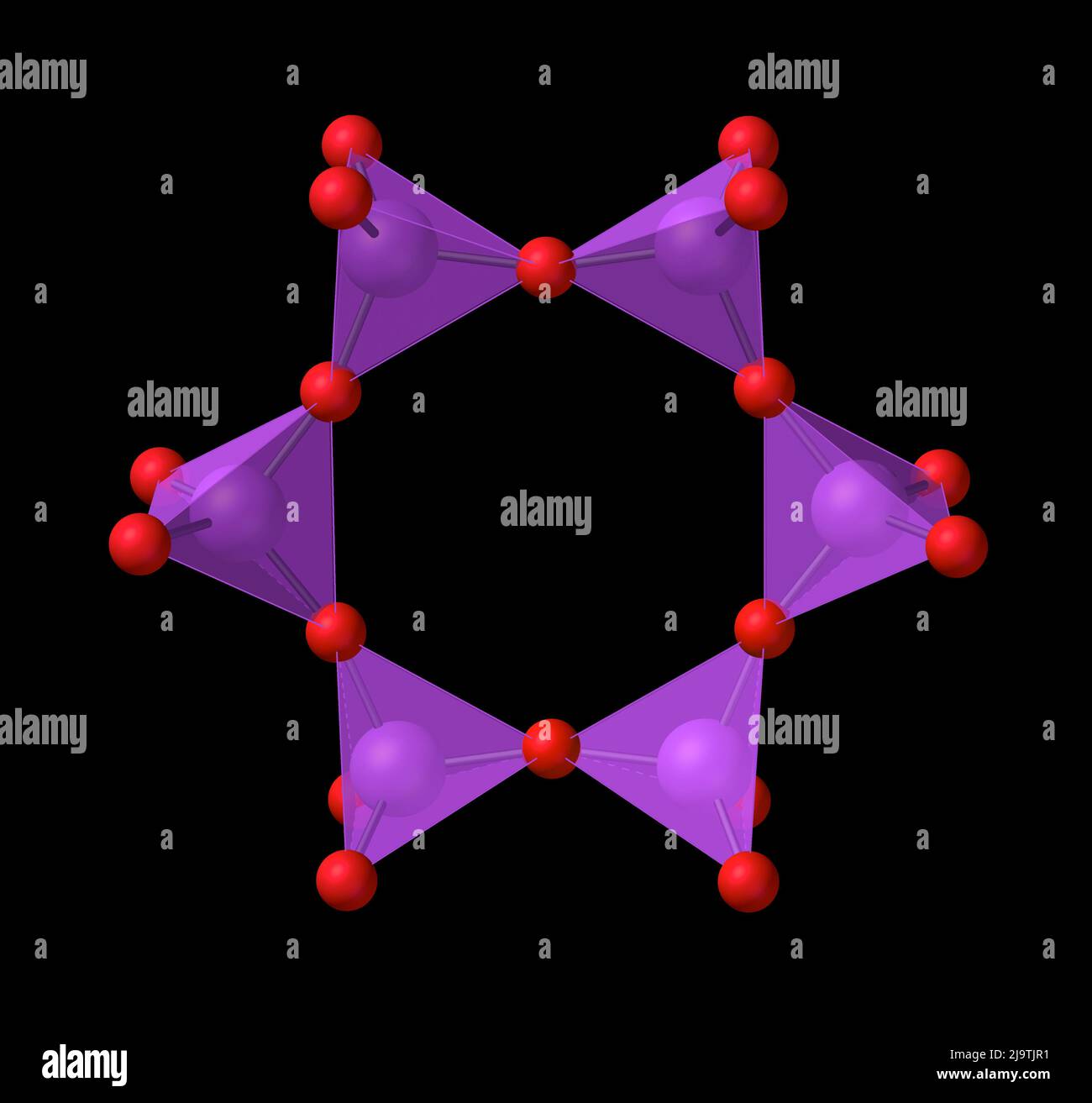 Cyclosilicate structure, illustration Stock Photo - Alamy