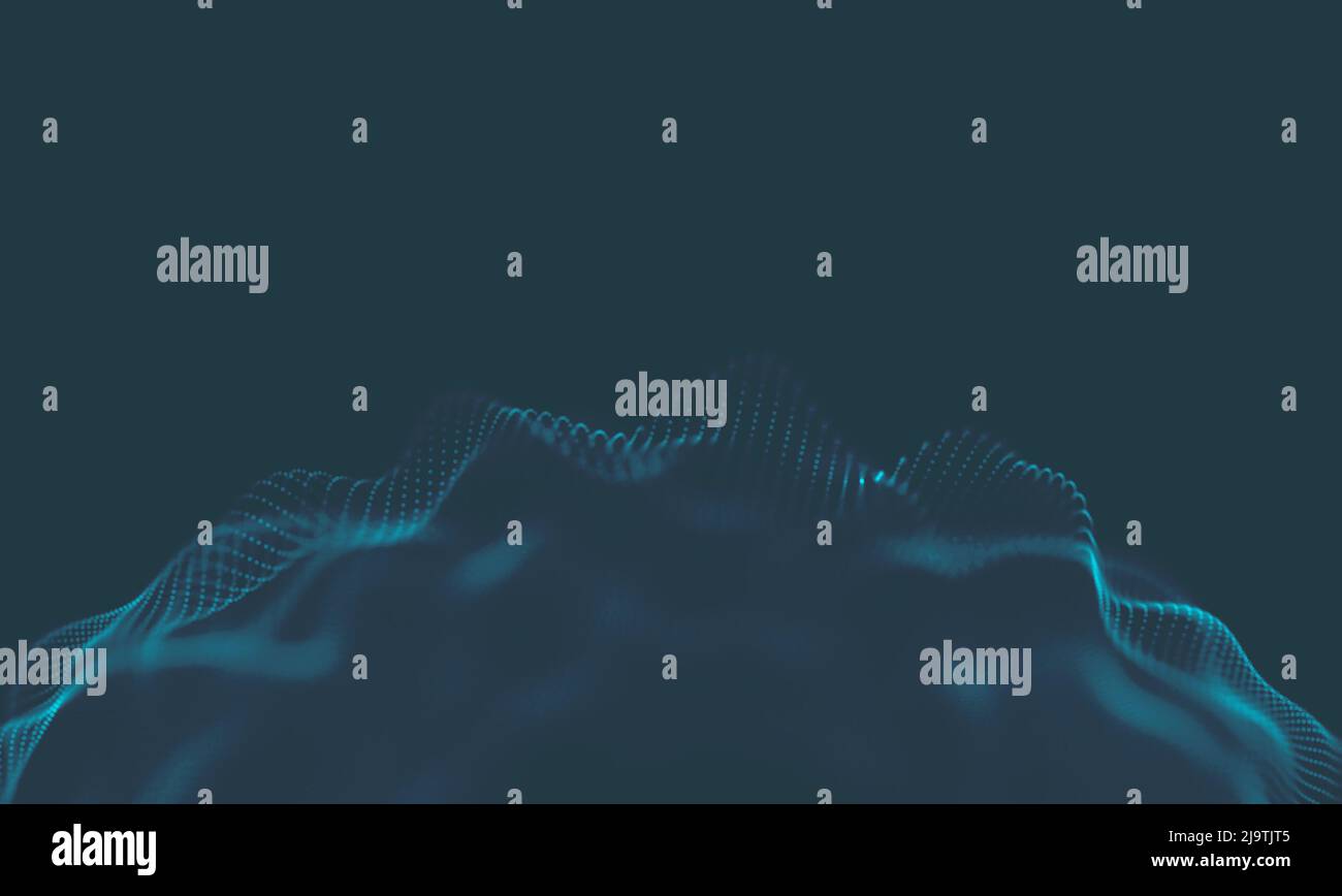 Abstract Music background. Big Data Particle Flow Visualisation ...