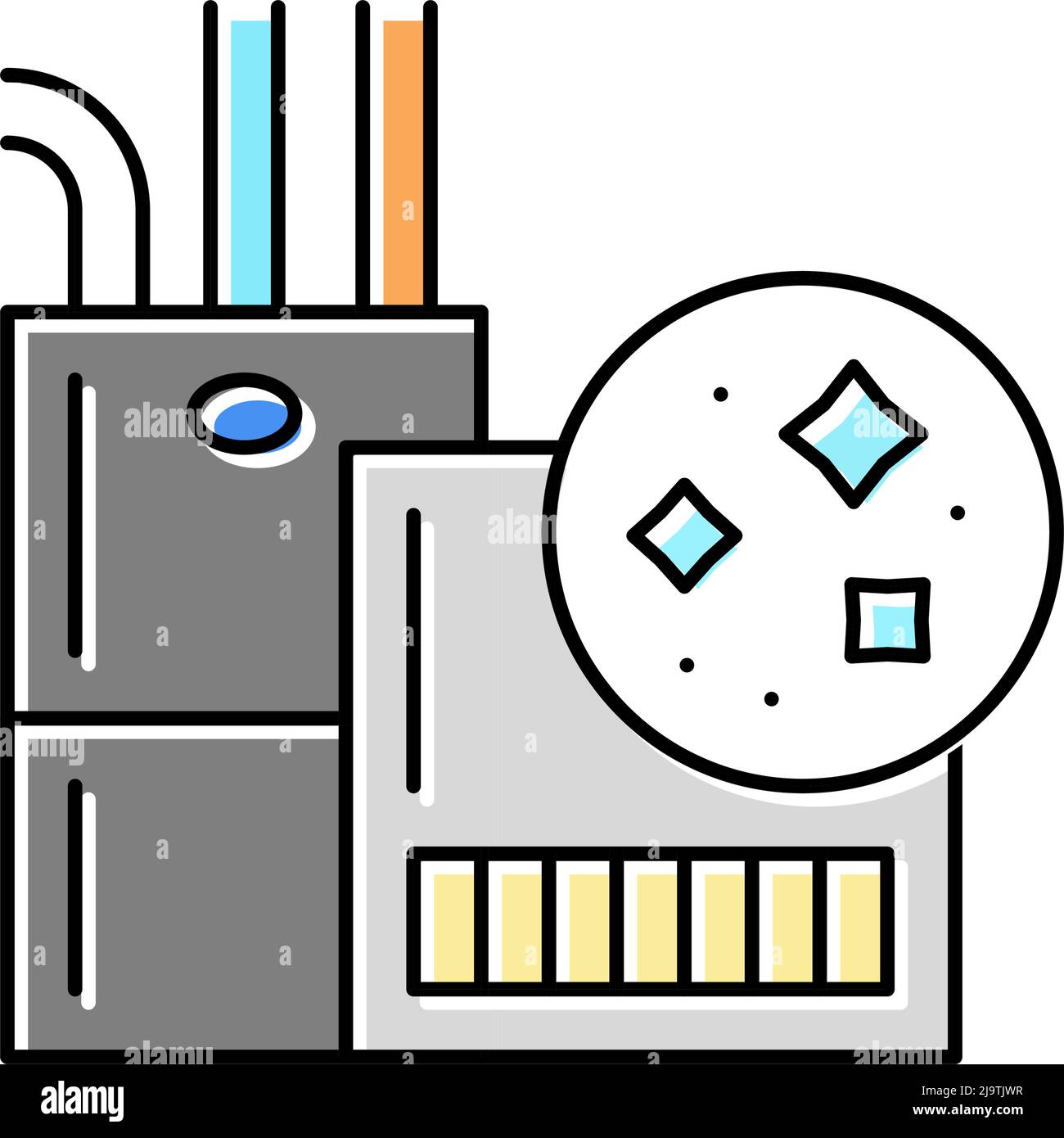 indoor air quality color icon vector illustration Stock Vector Image ...