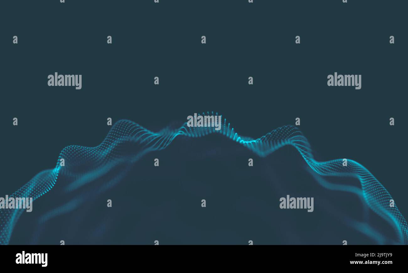 Abstract Music background. Big Data Particle Flow Visualisation ...