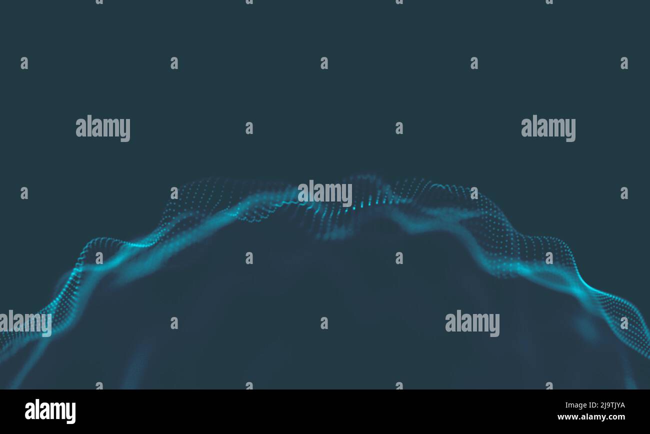 Abstract Music background. Big Data Particle Flow Visualisation ...