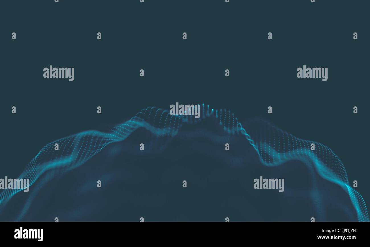 Abstract Music background. Big Data Particle Flow Visualisation ...