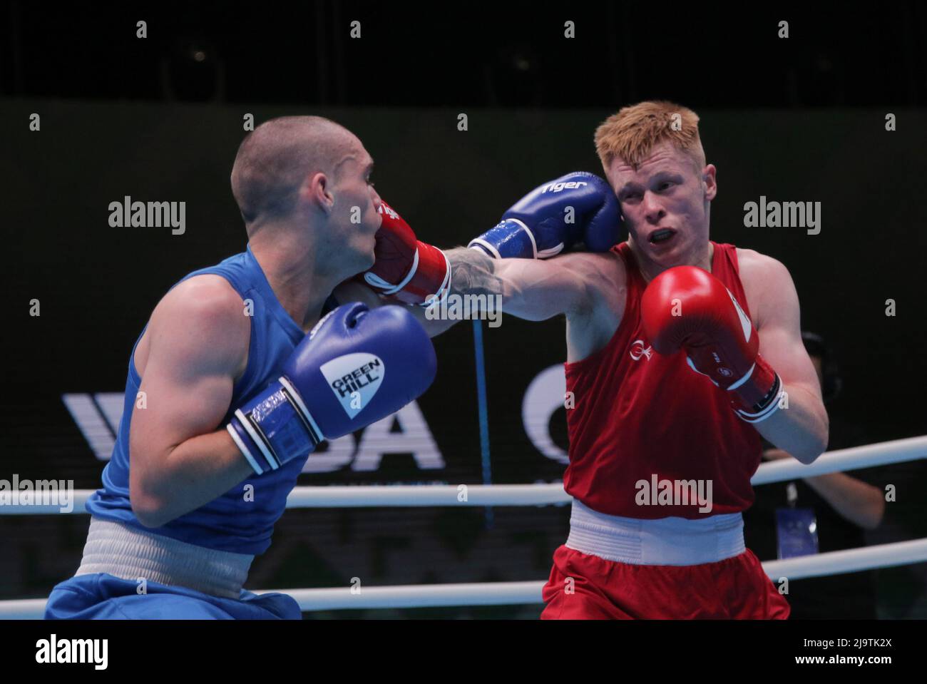 Yerevan, Armenia, on May 25th 2022, Kiaran Macdonald from England (Red ...