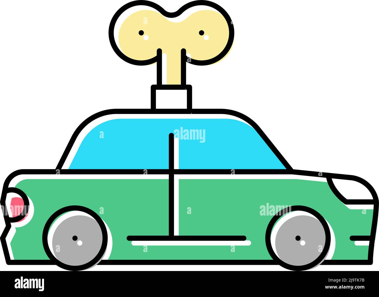 car toy kindergarten color icon vector illustration Stock Vector Image ...