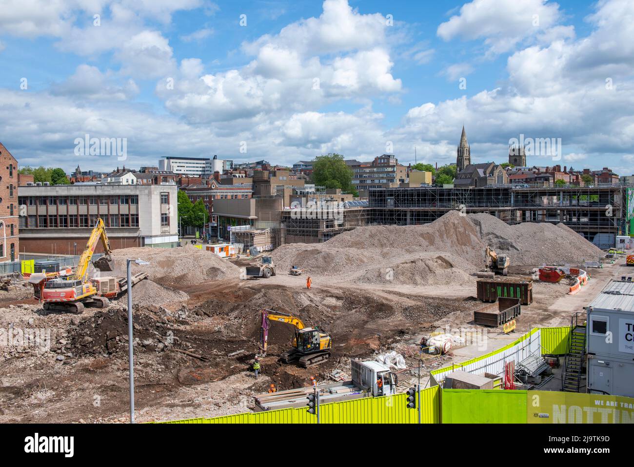 Demolition of the old Broadmarsh Shopping Centre in Nottingham City ...