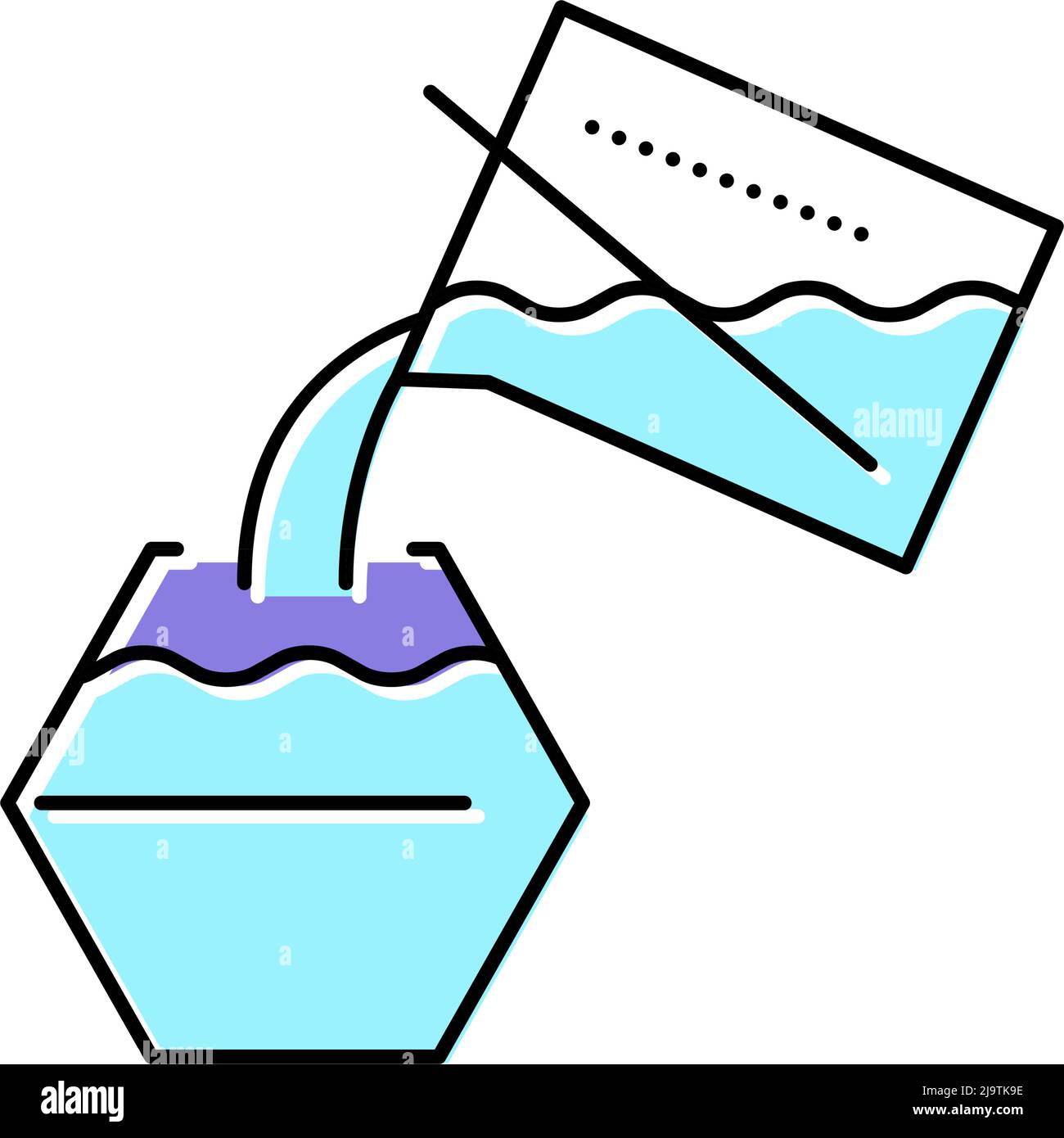 filling resin in bowl color icon vector illustration Stock Vector Image ...