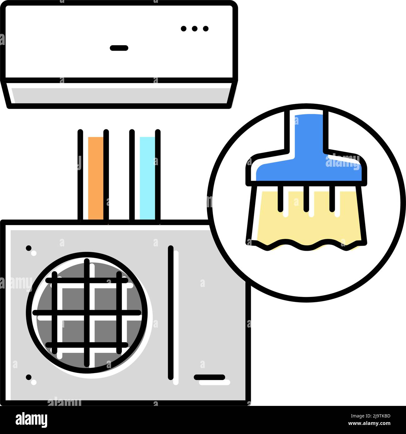 duct cleaning color icon vector illustration Stock Vector Image & Art ...