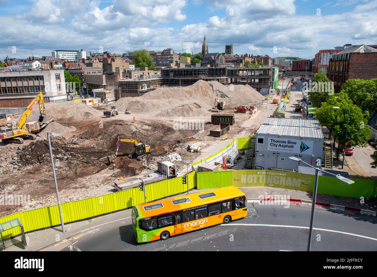 Demolition of the old Broadmarsh Shopping Centre in Nottingham City ...