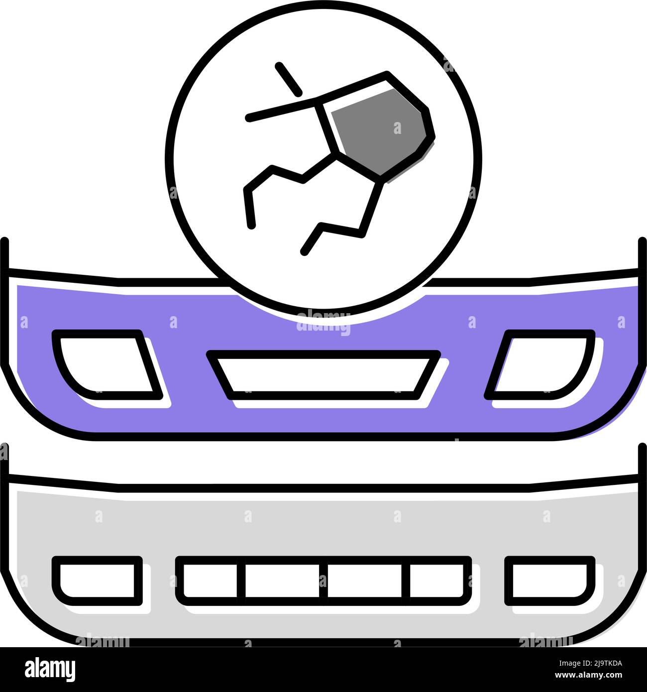 plastic bumper repair color icon vector illustration Stock Vector Image ...