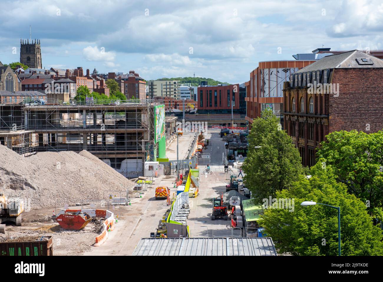 Demolition of the old Broadmarsh Shopping Centre in Nottingham City ...