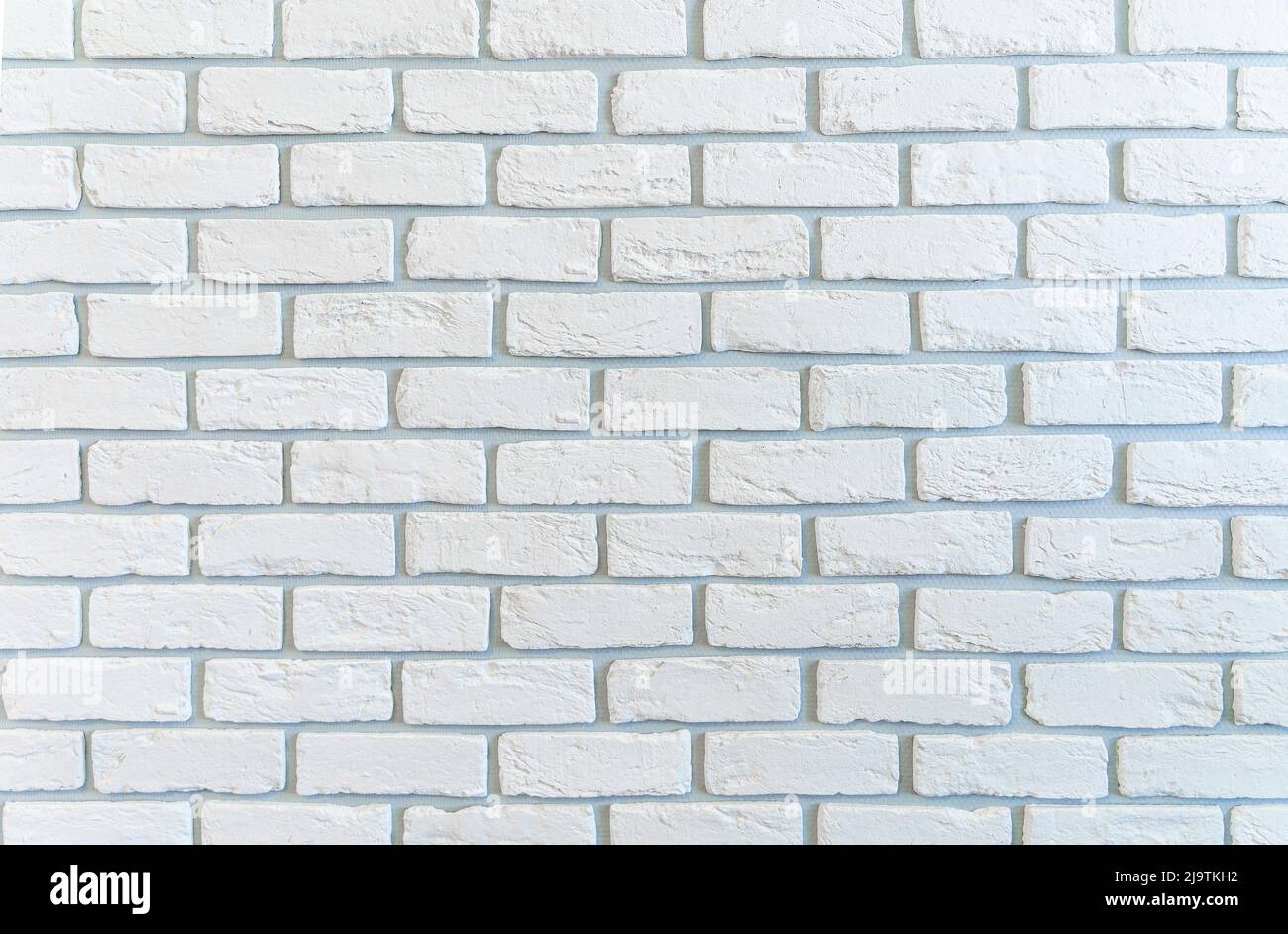 Decorative brick wall texture. White artificial brick for interior ...