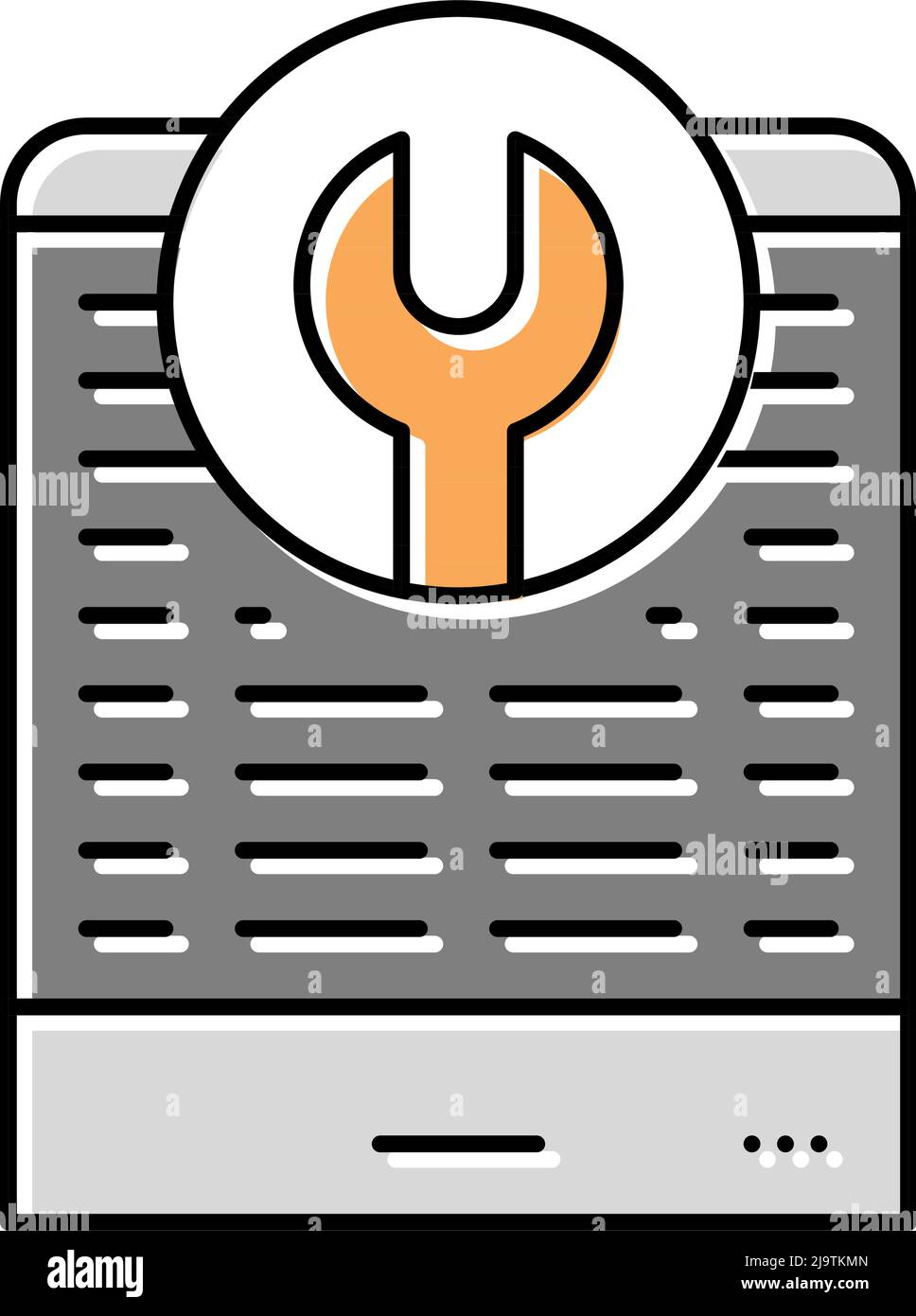 heat pump repair color icon vector illustration Stock Vector Image ...